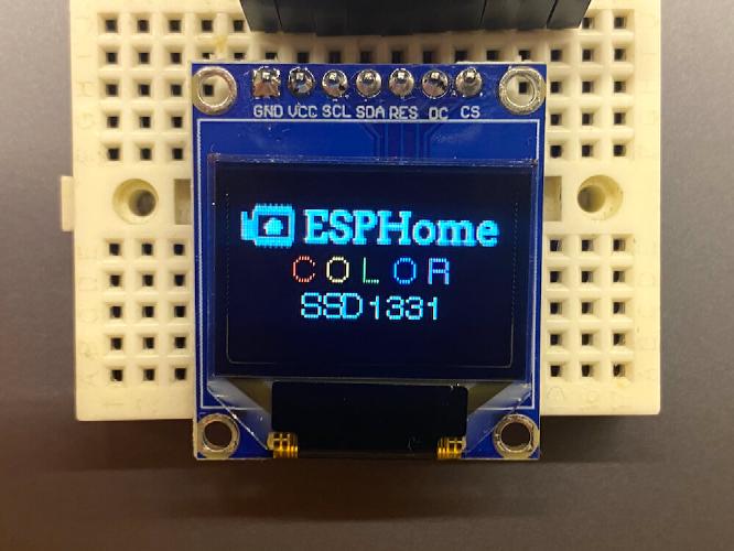SSD1331 OLED Display - ESPHome - Smart Home Made Simple